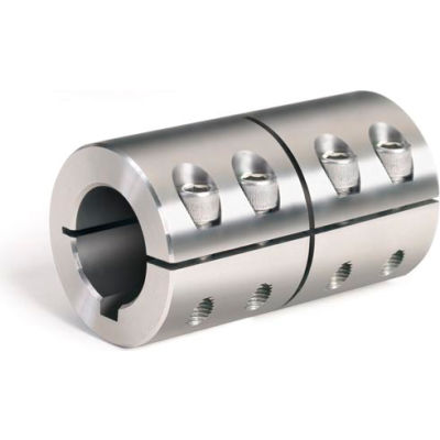 Metric One-Piece Standard Clamping Couplings w/Keyway, 20mm, Stainless ...