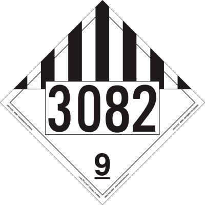 LabelMaster® ZRV19-82 Miscellaneous Dangerous Goods Placard, UN3082 ...