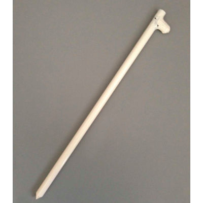 18" Forged Head Stake, Bright White
